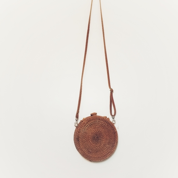 Bags | Rattan Round Crossbody Bag Handmade | Poshmark